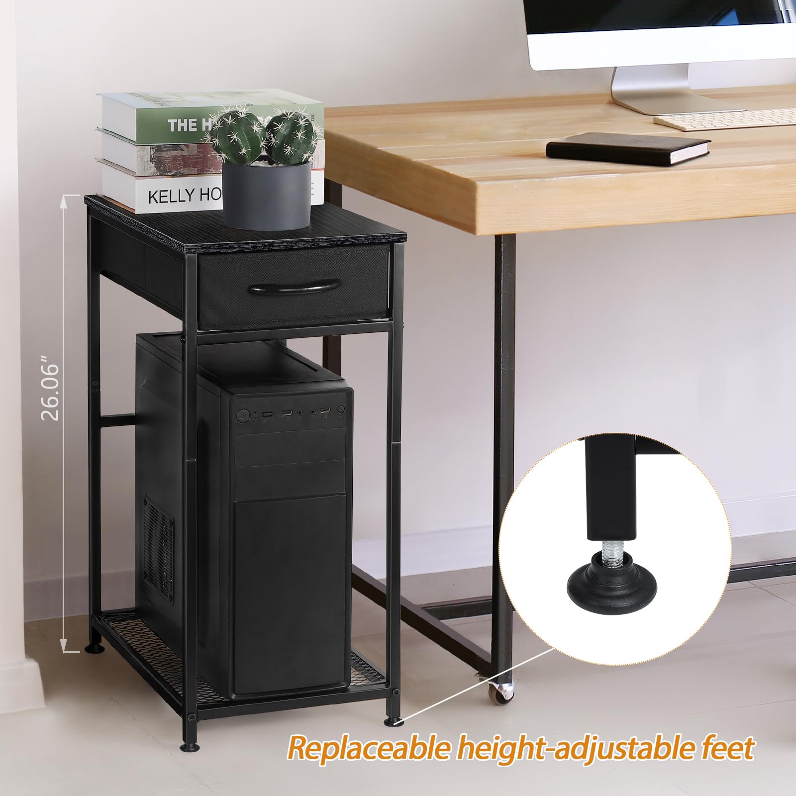 Snapklik.com : YBING PC Stand 2 Tier Computer Tower Stand
