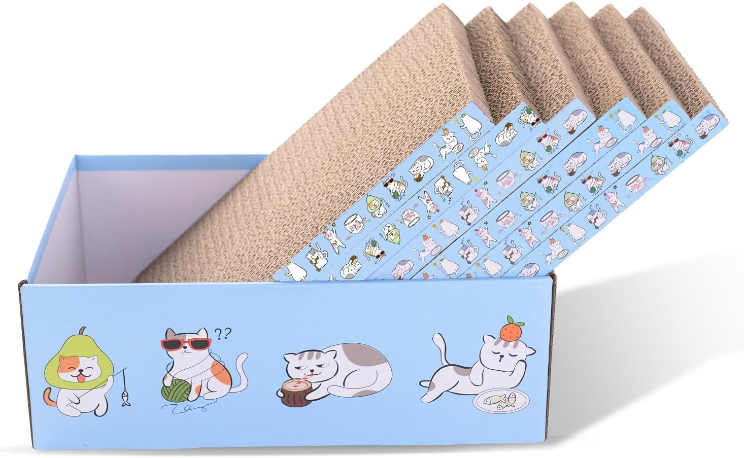 Amazon.com : cat Scratcher Cardboard with Box cat Scratch pad cat ...