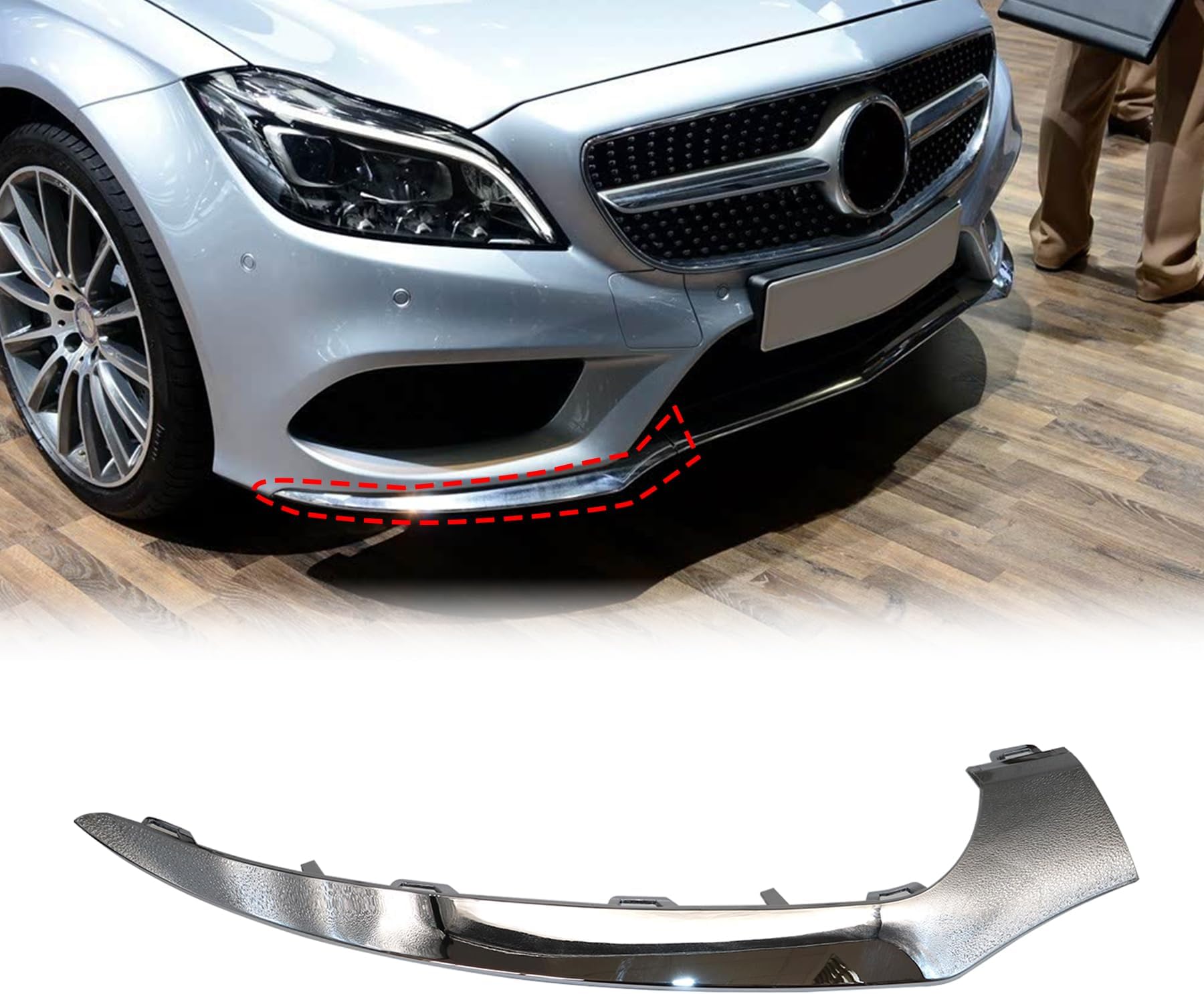 Amazon.com: CNUPSM Front Bumper Chrome Trim Molding LH Driver Side ...