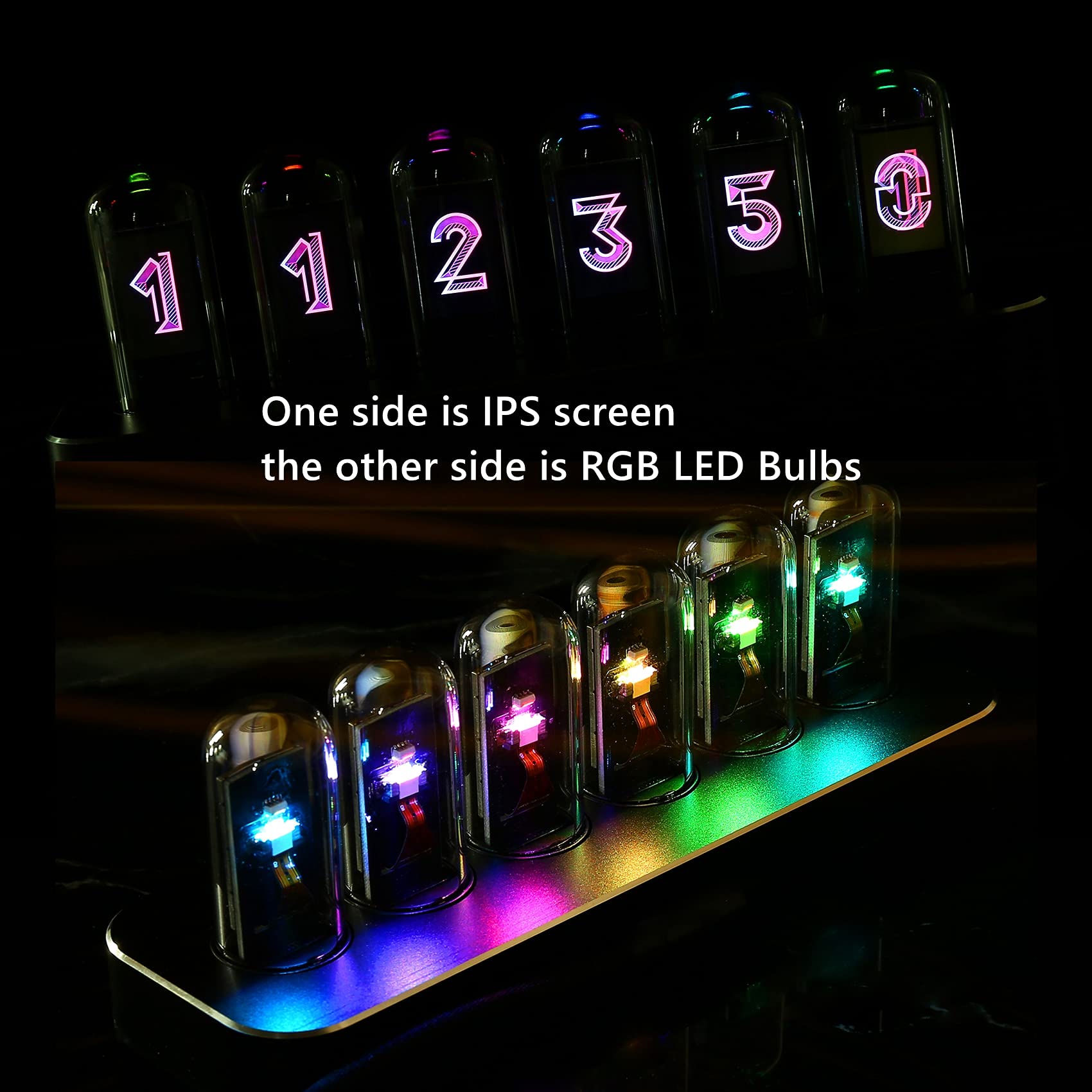 NovelLife Tube Clock, DIY Nixie Tube Clock Kit Simulation,Digital ...