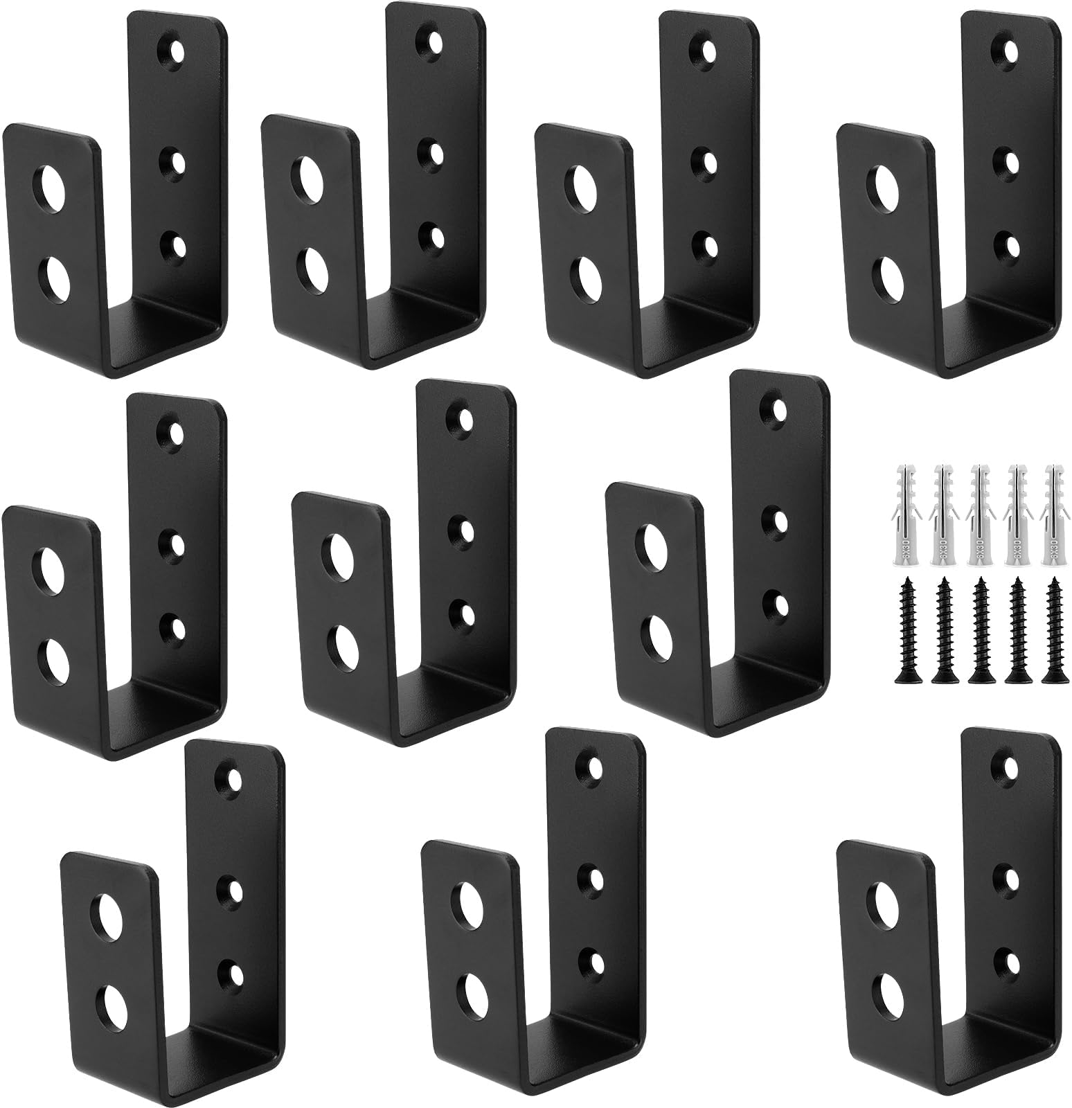 Amazon.com: HOIGON 10 Pack 2 x 4 Inch Door Barricade Brackets, Heavy ...