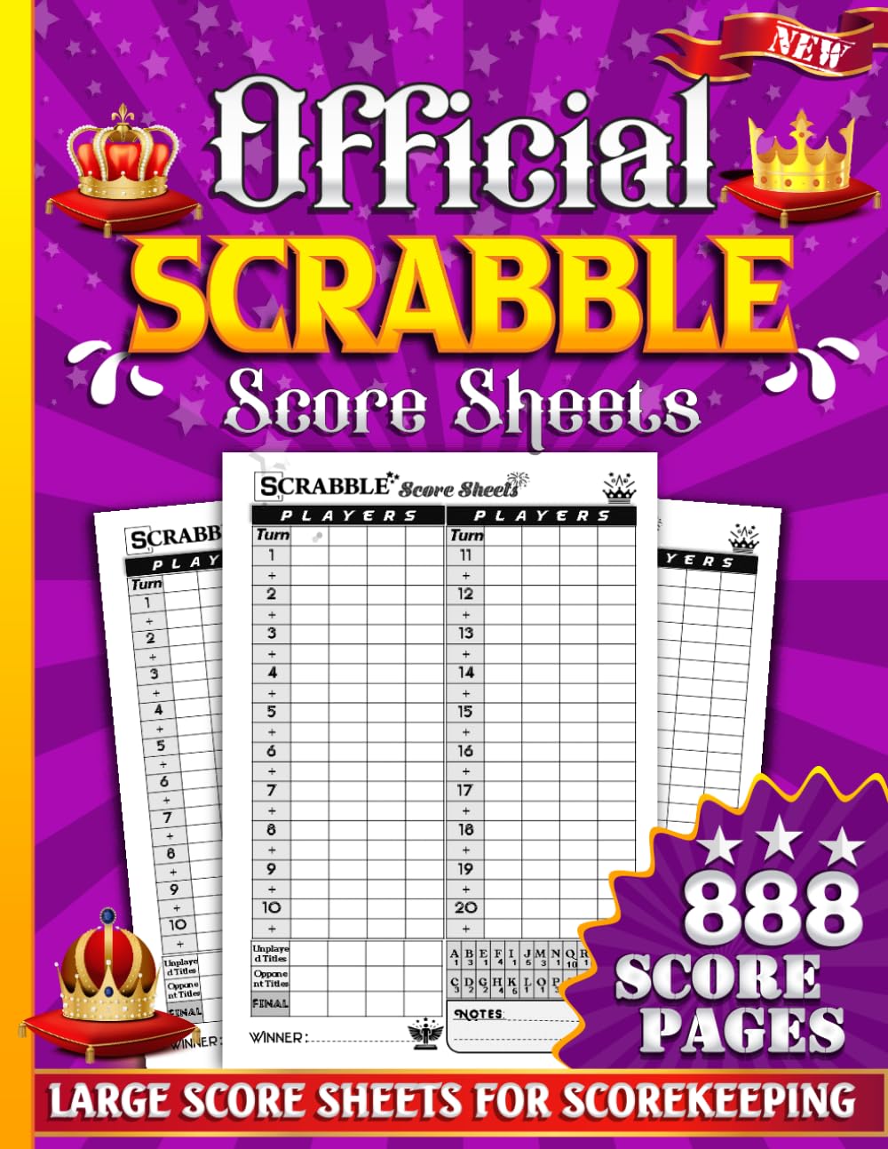 Amazon.com: Official Scrabble Score Sheets: Scrabble Score Sheets ...