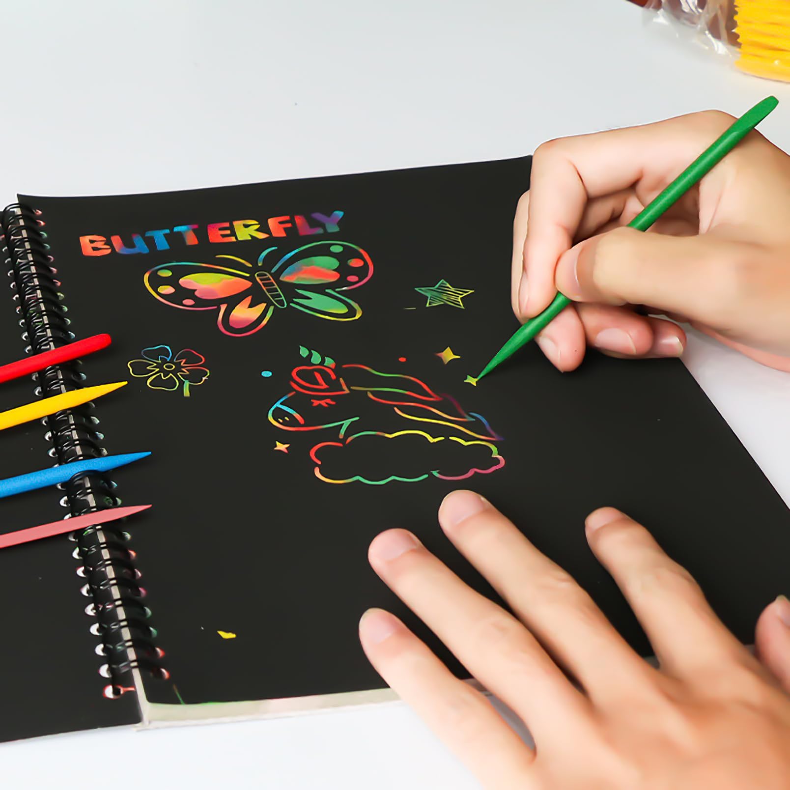 Scratch Art Drawing Sticks Wood Stylus Tools For Scratch Art - Pack Of ...
