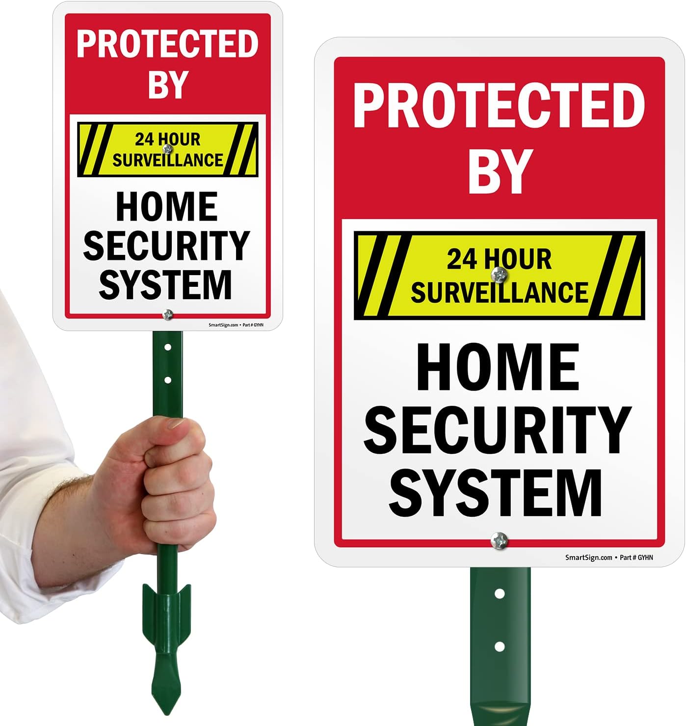 Amazon.com: SmartSign 10 x 7 inch “Protected By 24 Hour Surveillance ...