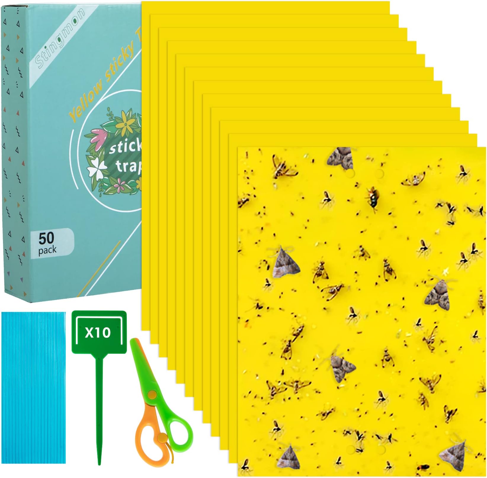 Amazon.com: HGSLWFT 5 Count Sticky White Fly Trap (Pack of 5)