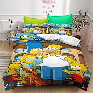 Amazon.com: XYRXARIC 3PCS Bedding Set Simpsons Comforter Duvet Cover ...