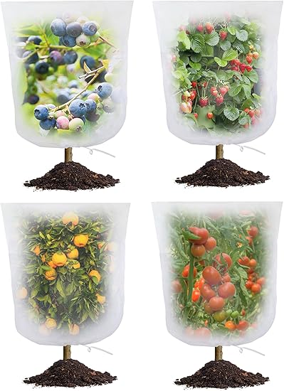 Bird Netting for Blueberry Bushes - 4Pcs Garden Netting Pest Barrier ...