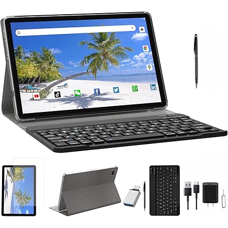 Amazon.com : 2023 Newest Tablet, 2 in 1 Android Tablet with 4GB+128GB ...