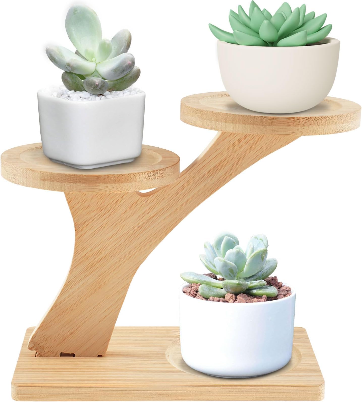 Amazon.com: CRSUSUKJ 3 Tiers Plant Stand Bamboo, Plant Stand Indoor ...