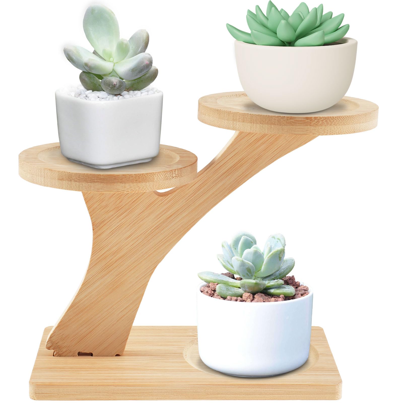 Amazon.com: 3 Tiers Tabletop Plant Stand, Indoor Desktop Plant Shelf ...