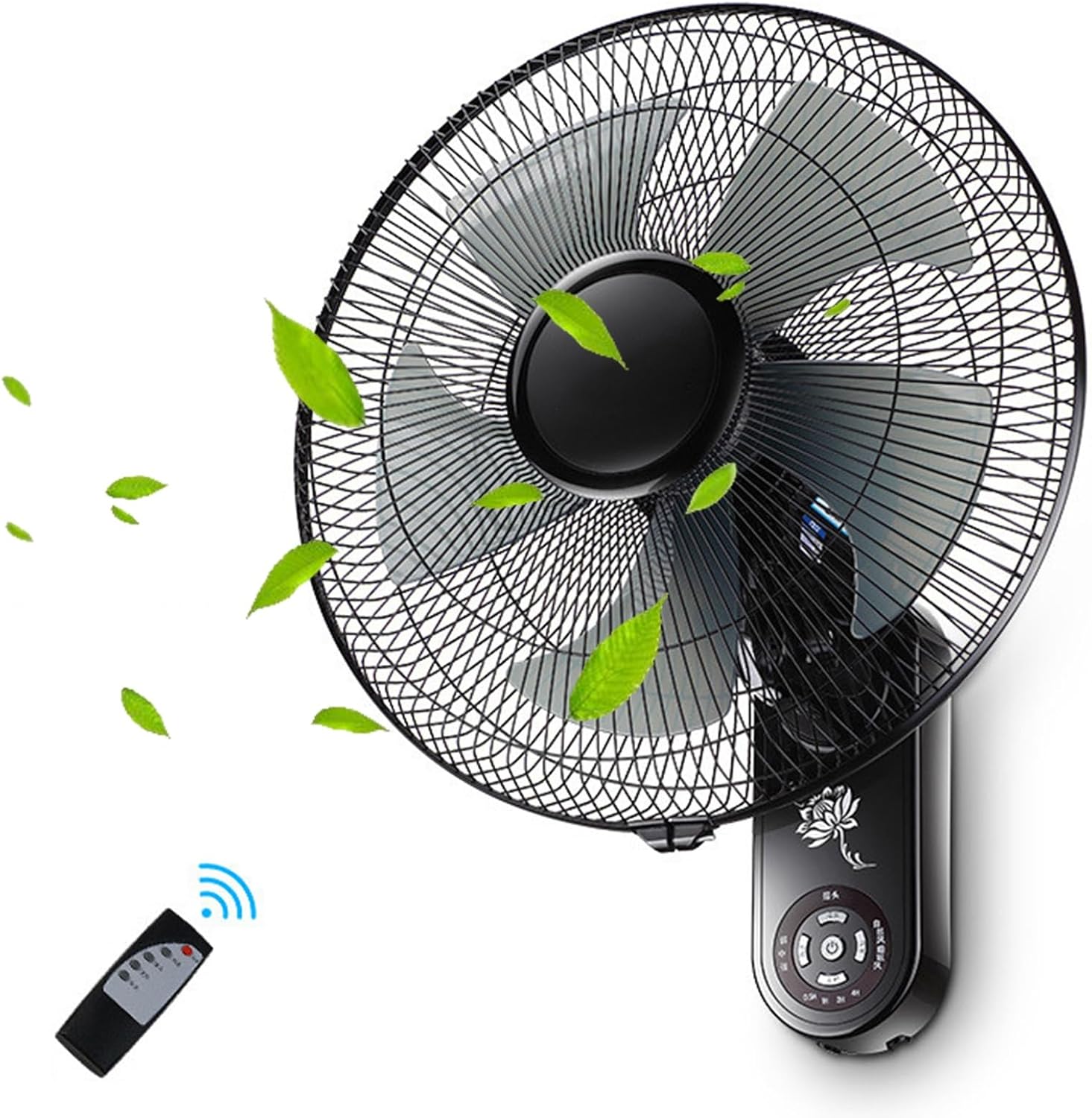 Amazon.com: Wall Mounted Fan with Remote Control, 16" Oscillating Wall ...