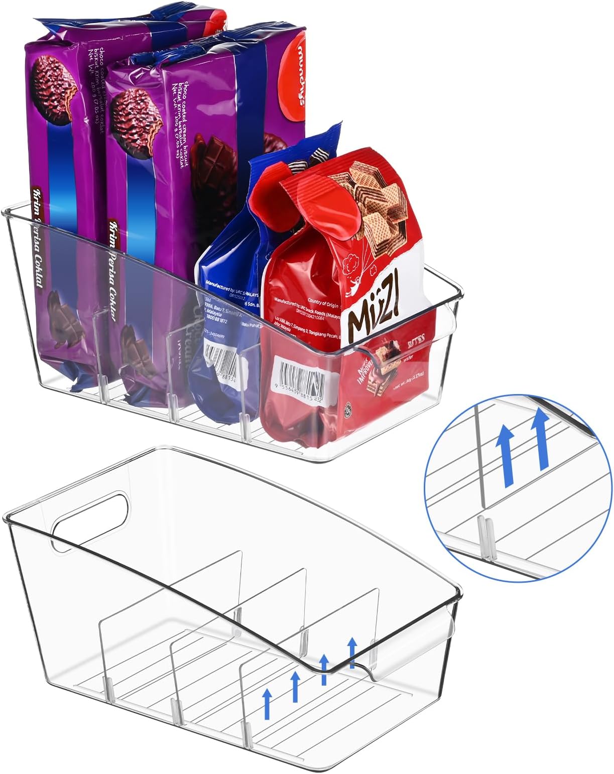Amazon.com: SPACEKEEPER Pantry Organization and Storage Bins 8 Pack ...