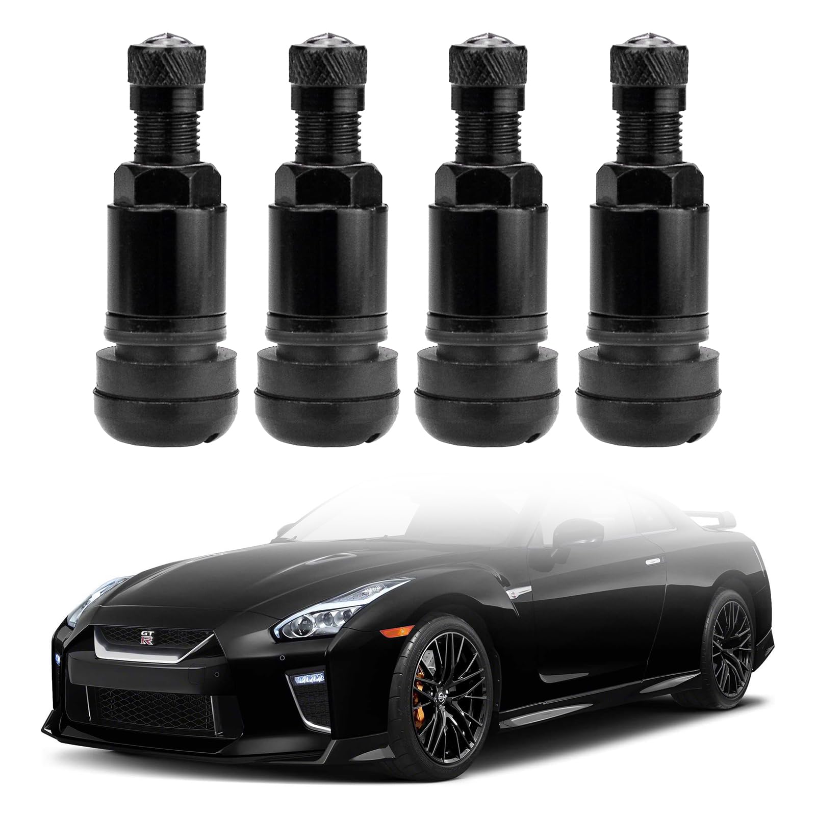 Black metal valves, wheel valve metal, 4 pieces steel valves, metal ...