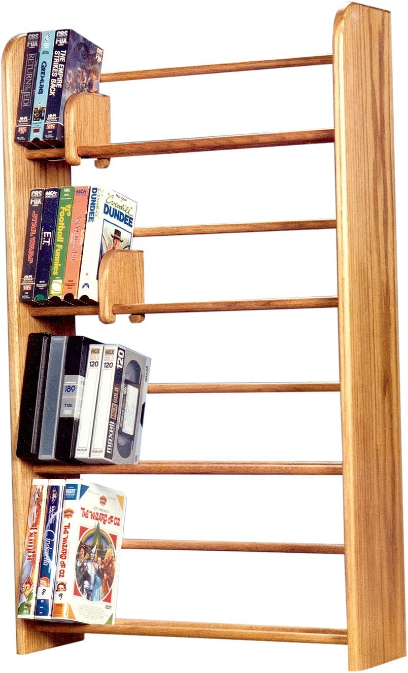 Amazon.com: Wood Shed Hill 05 Series Dowel Style DVD/VHS Storage Rack ...