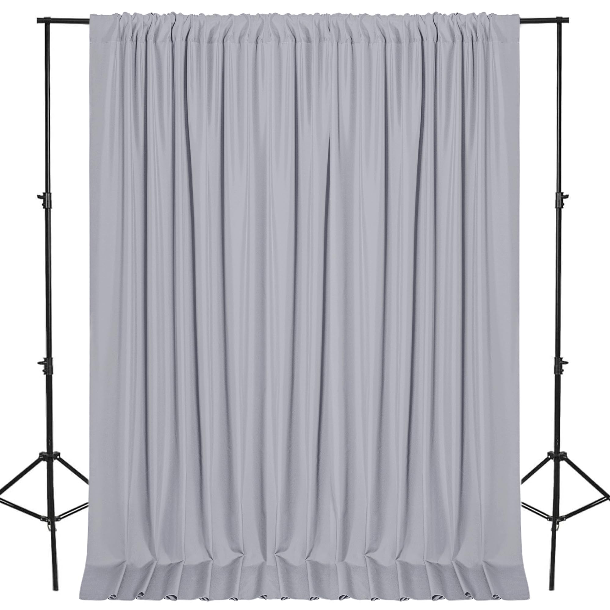 Amazon.com: DWCN 10x10 FT Silver Grey Backdrop Curtains for Parties ...