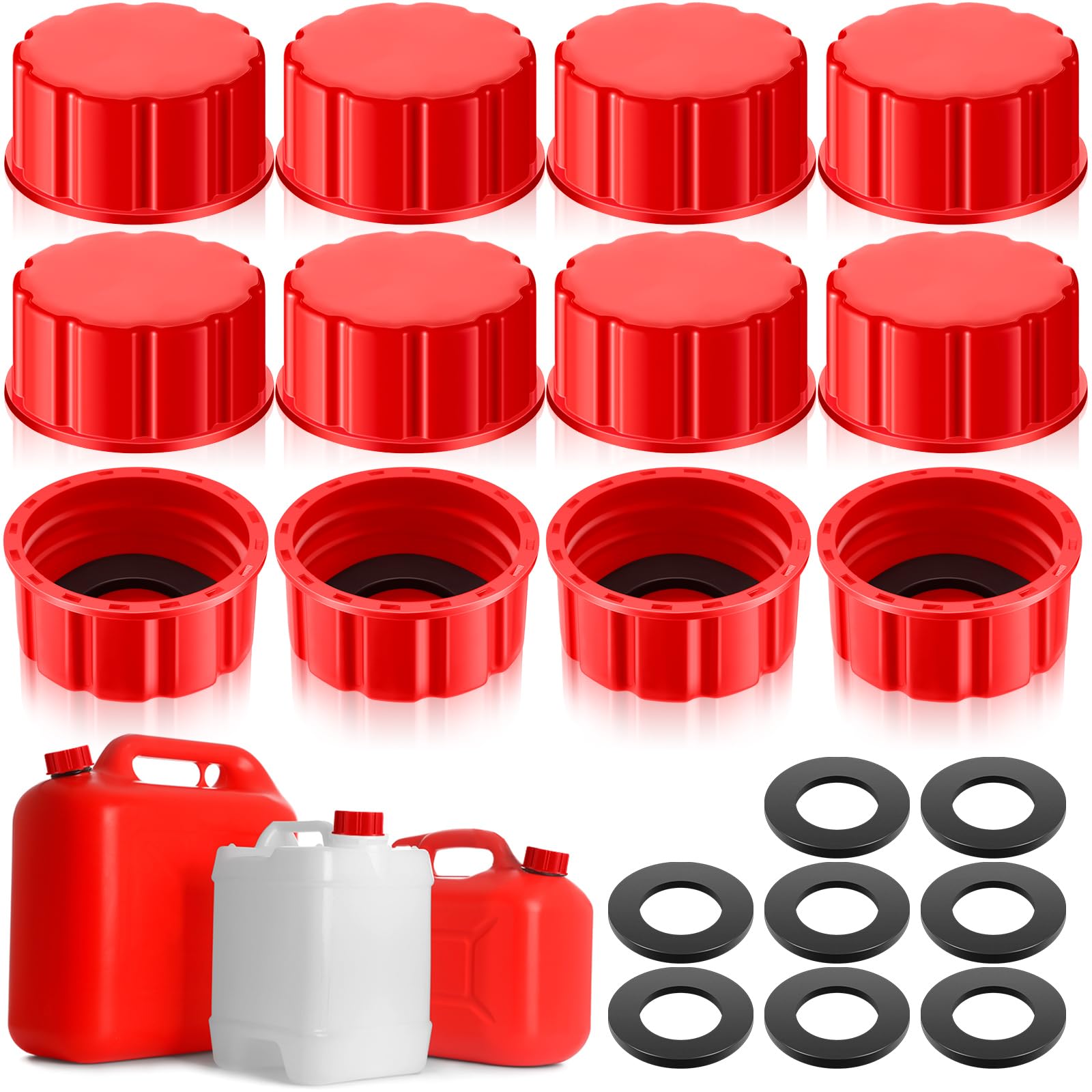 Amazon.com: Beeveer 12 Pcs 5 Gallon Gas Can Cap Replacement Coarse ...