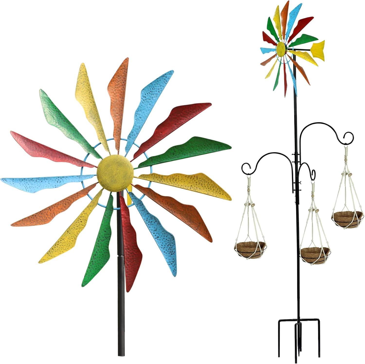 Amazon.com: MANORTANG Multifunction Wind Spinners for Yard Colorful ...