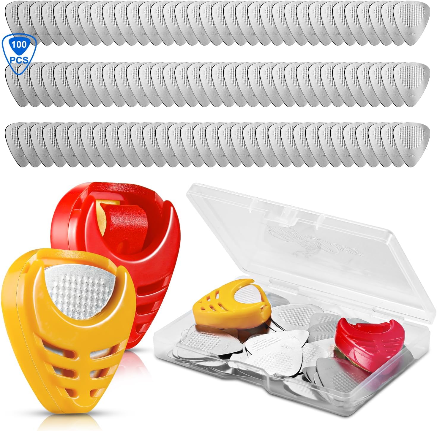 Amazon.com: Pack of 20 Stainless Steel Metal Guitar Picks for Bright ...