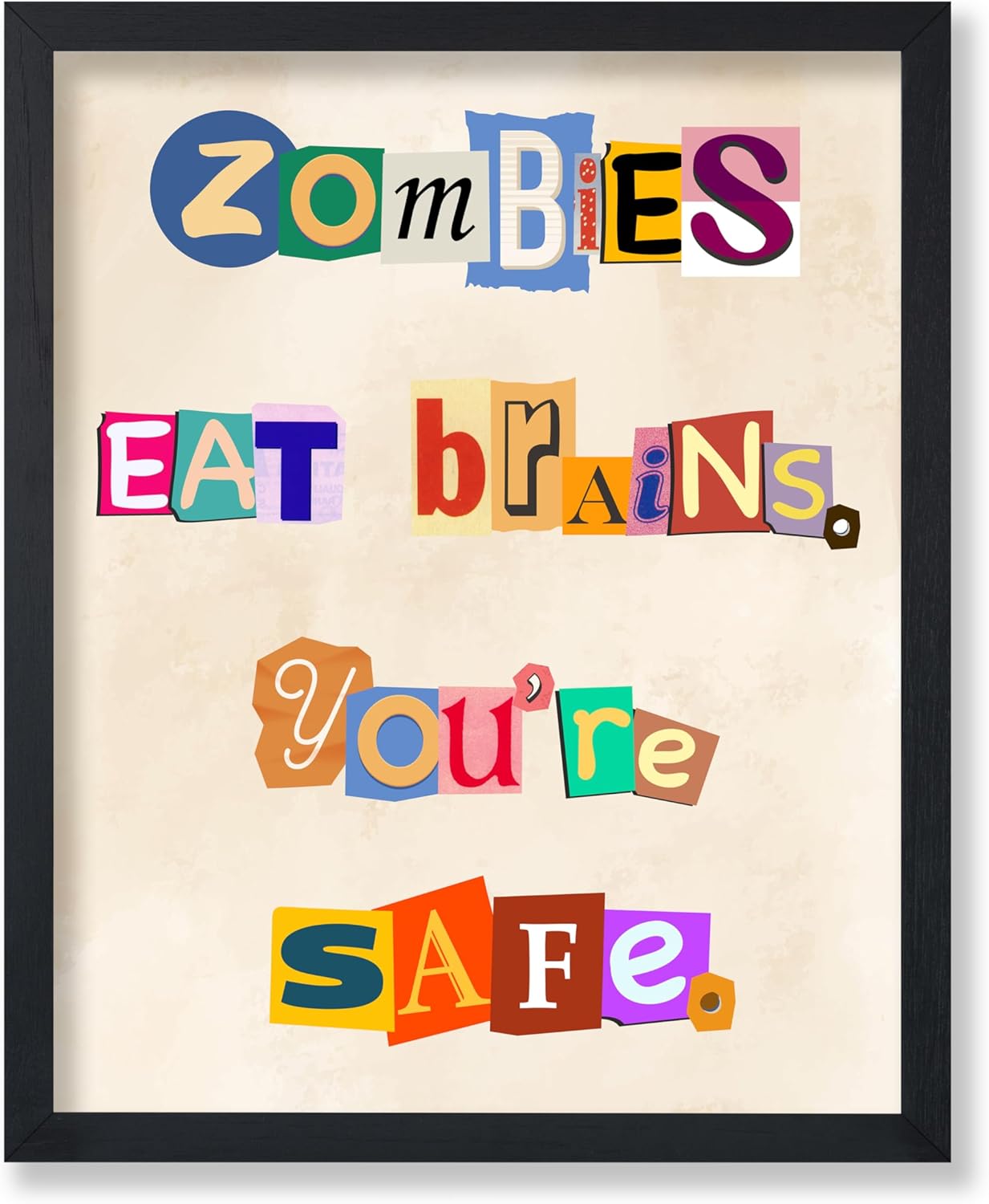 Amazon.com: Poster Master Zombies Eat Brains You're Safe Poster ...