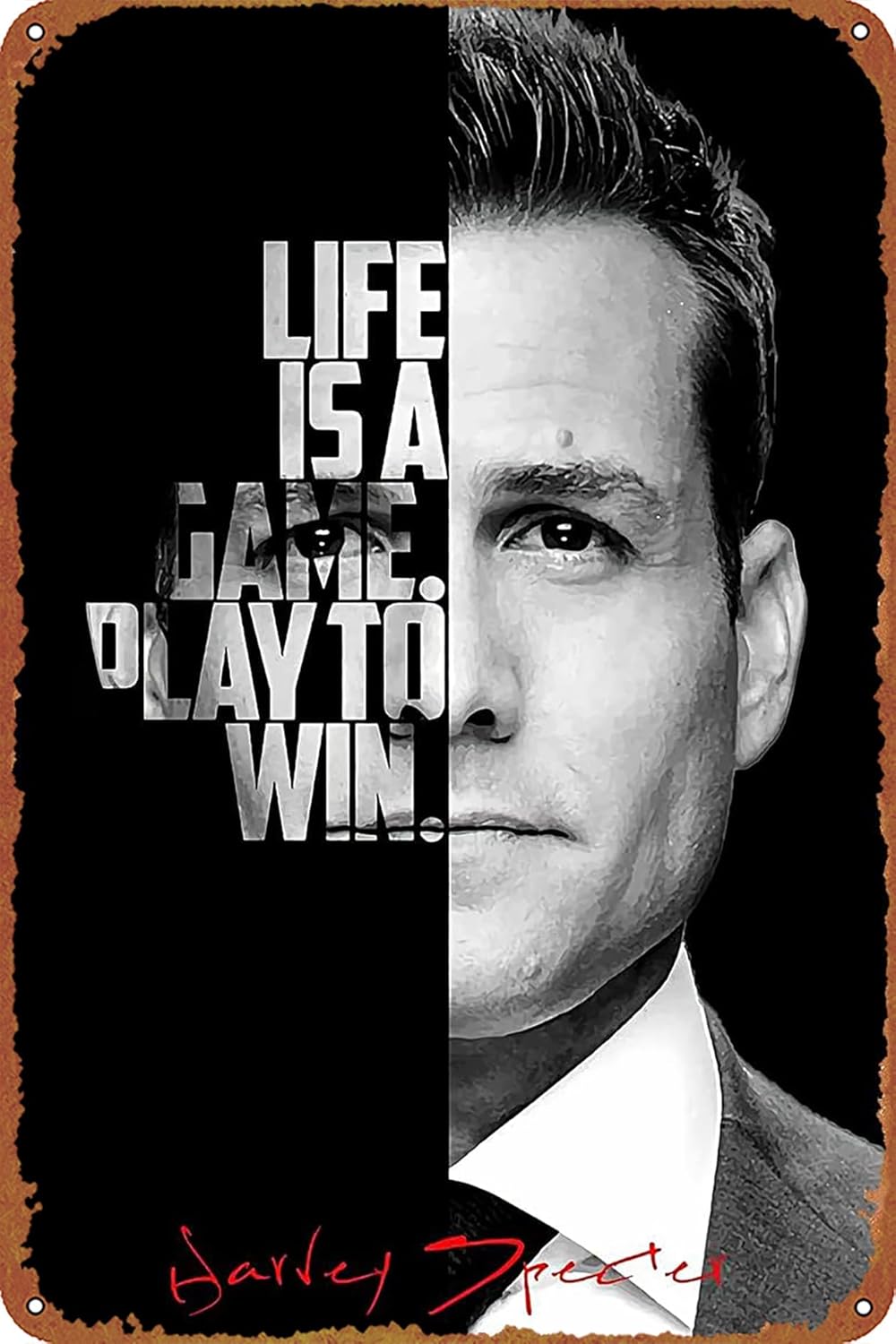 Amazon.com : Harvey Specter Suits TV Show Movie Poster Retro Metal Sign ...