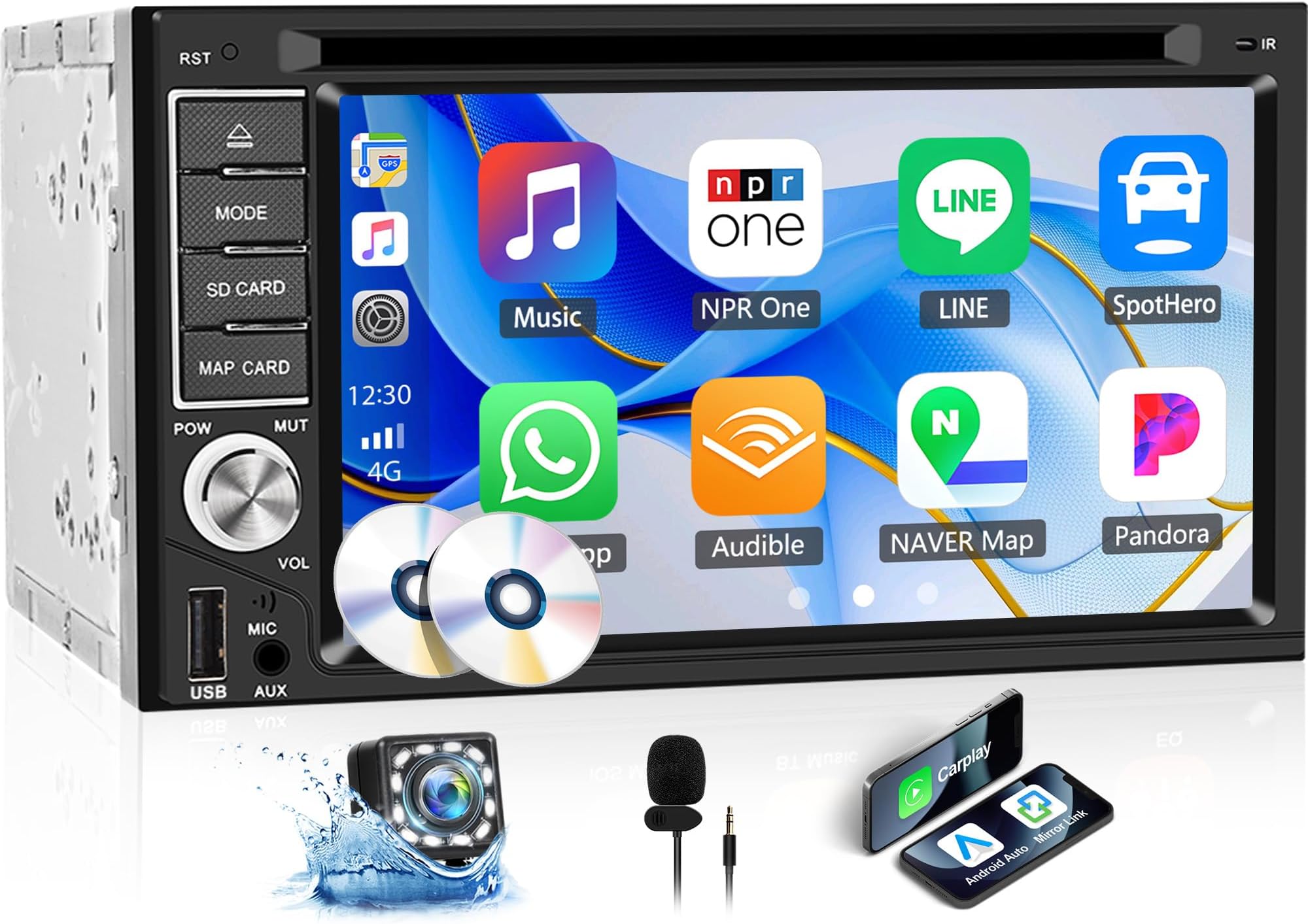 Pioneer DMH-A240BT Mechafree Touchscreen Multimedia Player with ...