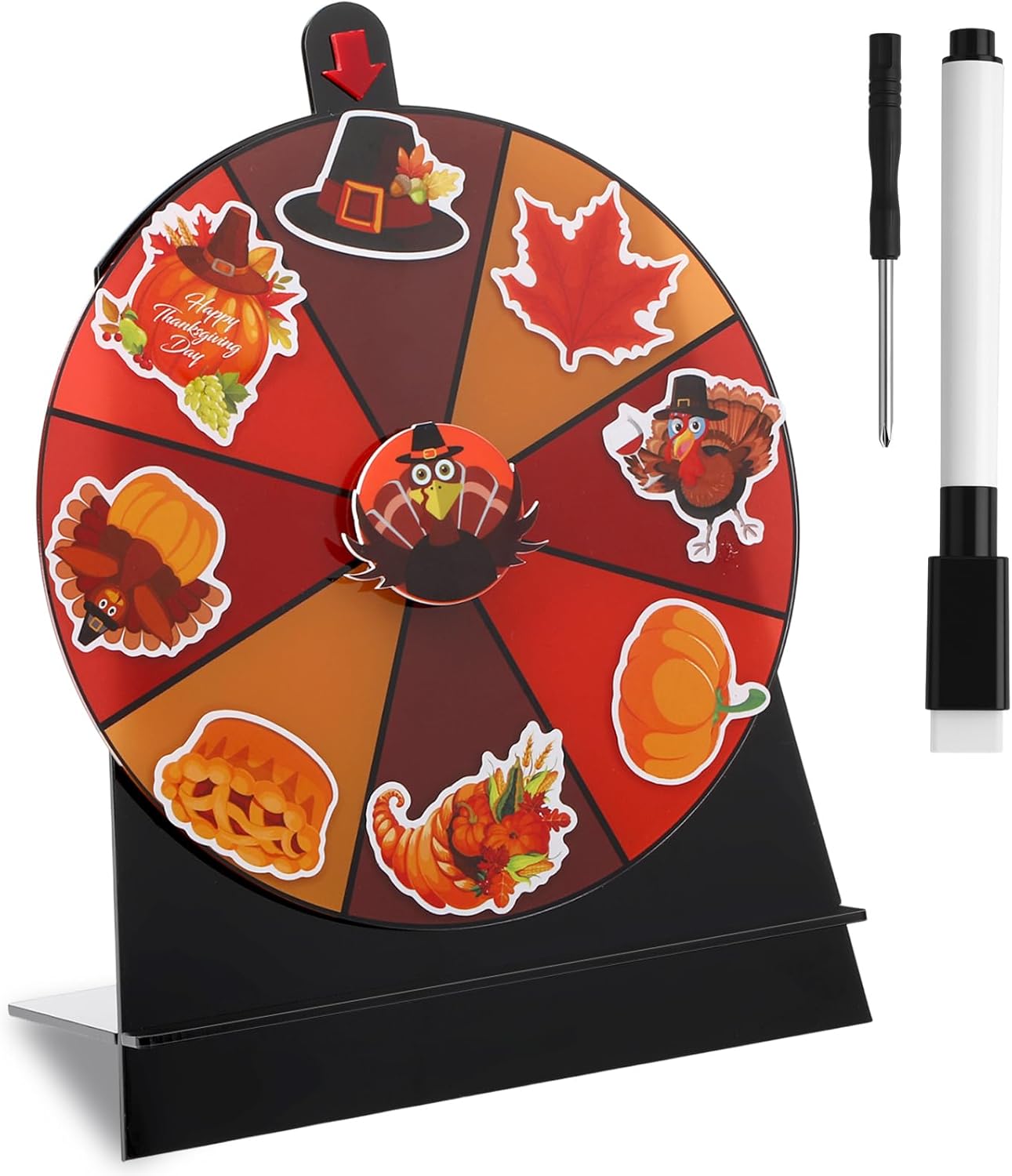 Amazon.com : Soulchen 8 Inch Thanksgiving Prize Wheel Spinner with ...