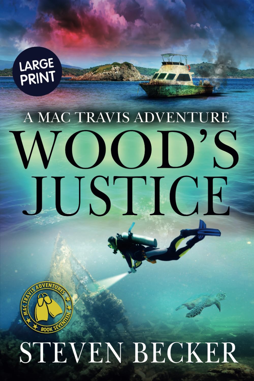 Amazon.com: Wood's Justice: Large Print (Mac Travis Adventures - Large ...