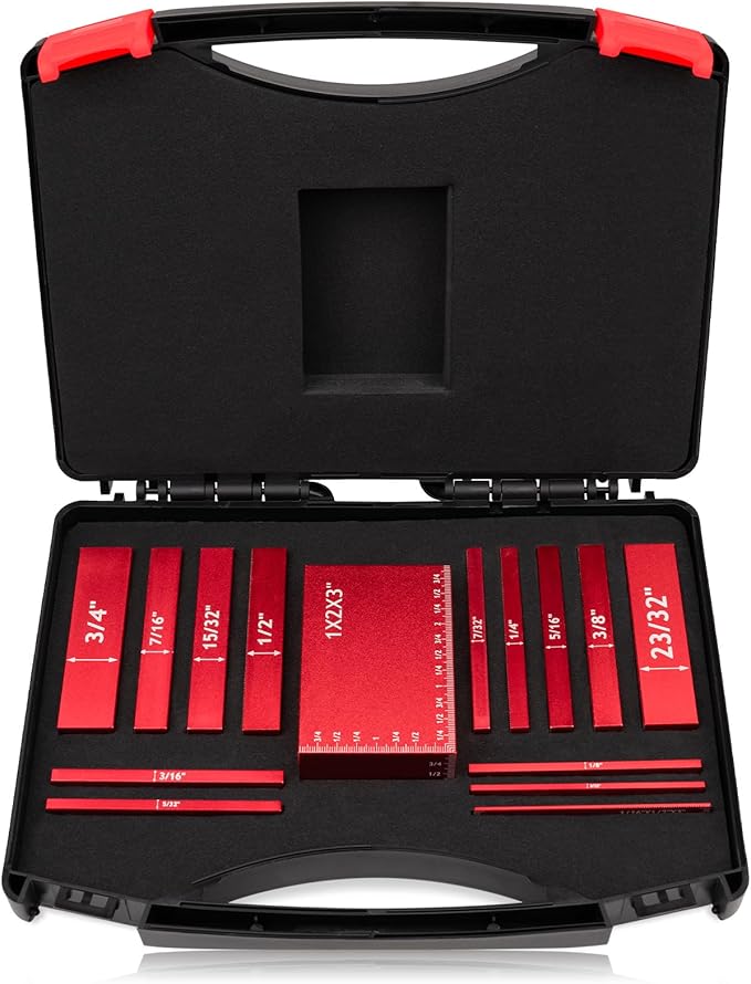 Setup Blocks Height Gauge Set, 15pcs Precision Aluminum Setup Bars for ...
