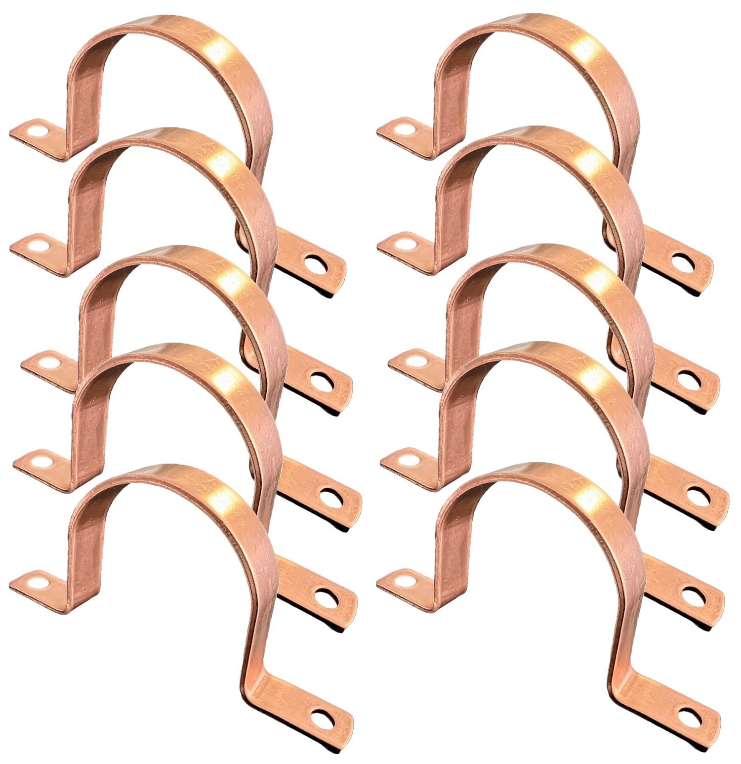 Snapklik.com : EZ-FLUID Plumbing 2" Genuine Real Copper Pipe Strap Clamp
