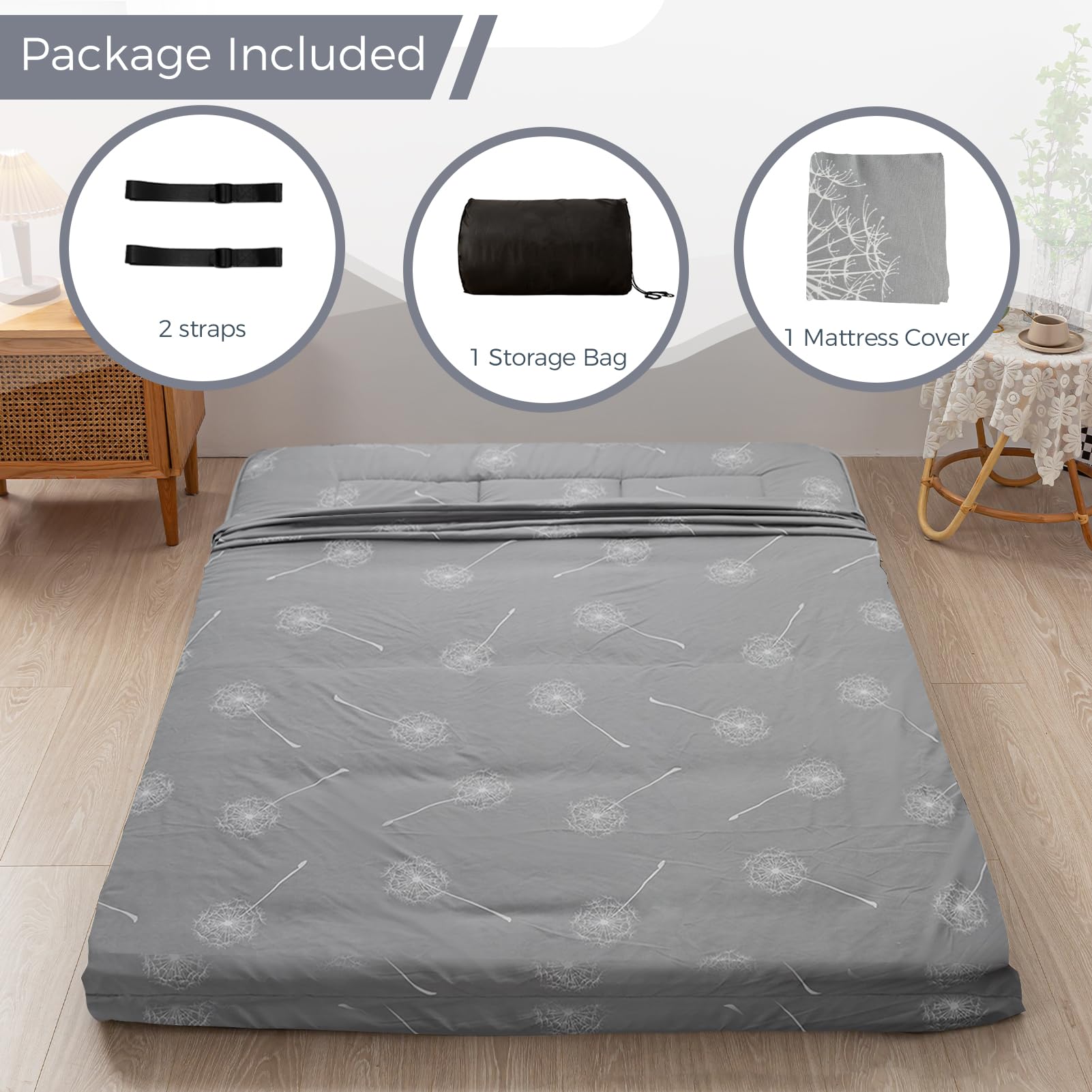 Snapklik.com : Futon Mattress Japanese Floor Mattress, Extra Thick ...