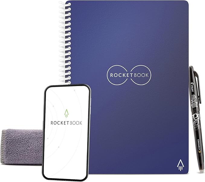 Rocketbook Smart Reusable Notebook - Dot-Grid Eco-Friendly Notebook ...