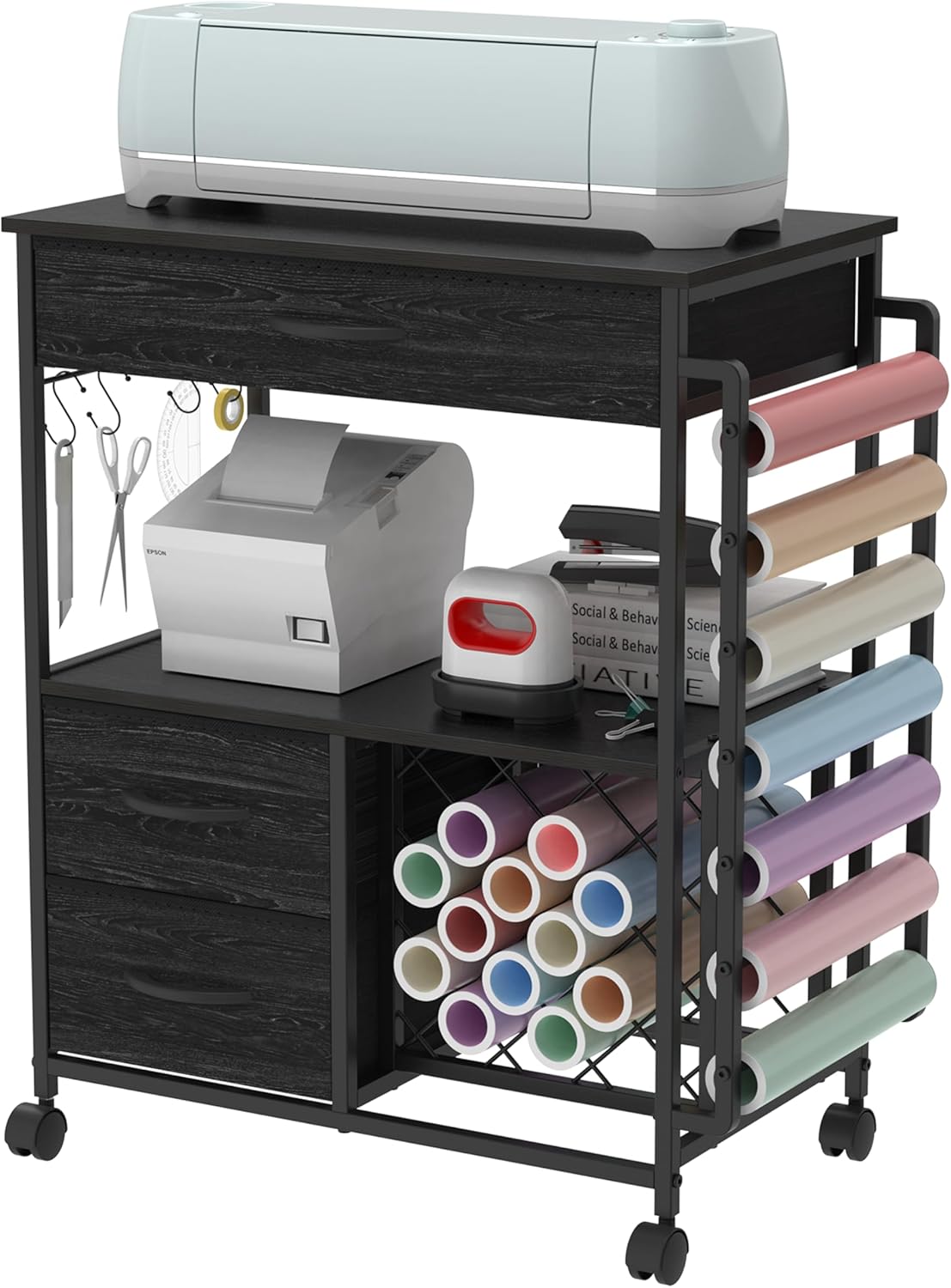Amazon.com: VENNQD Storage Cart Compatible with Cricut Machines Stand ...