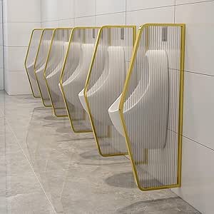 Amazon.com: Urinal Partition Wall-Mounted Men Urinal Privacy Screen, Public Toilet Partition ...