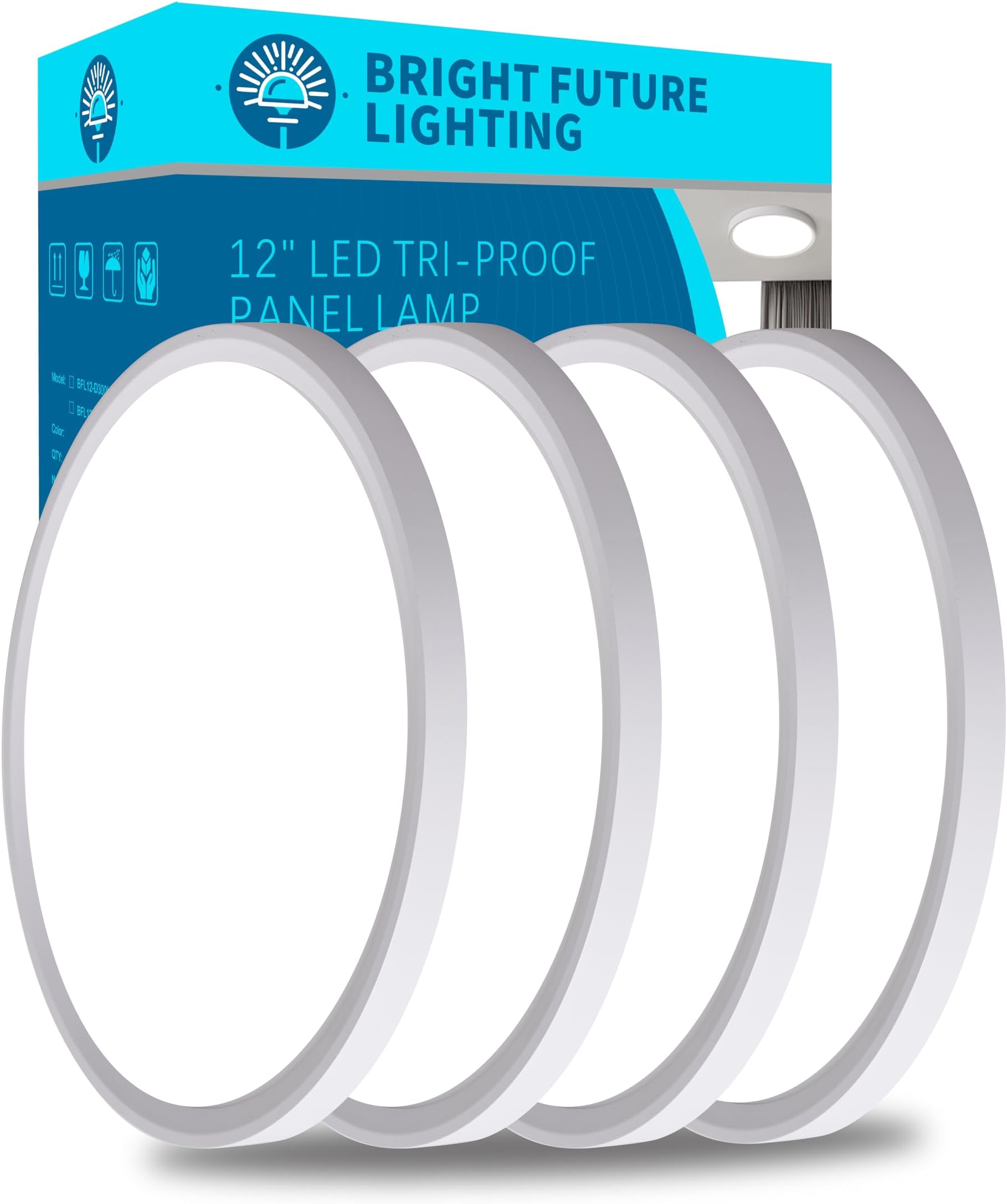 4pack 12 Inch Flush Mount Ceiling Light, 24w Led Ceiling Light, 3000k ...