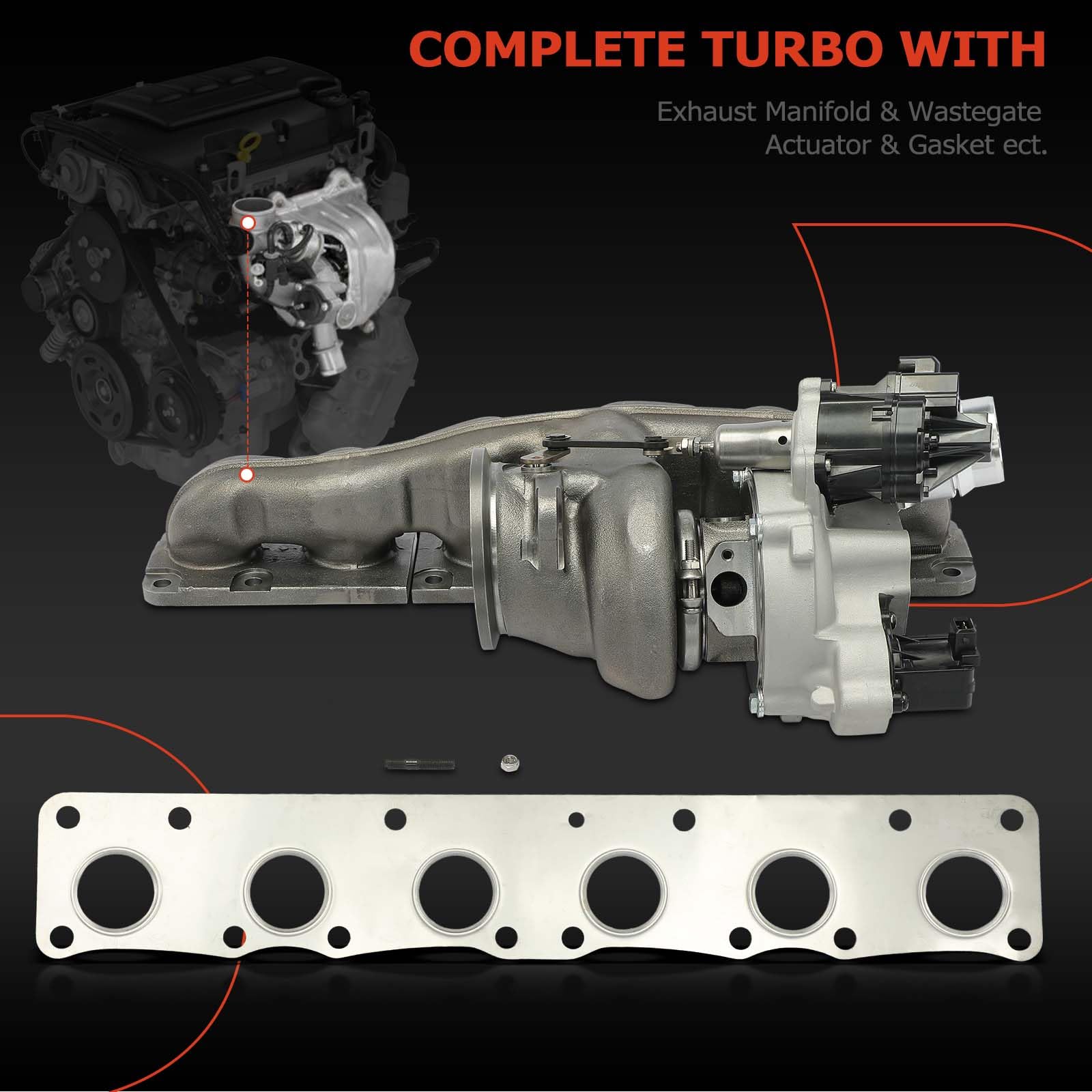 A-Premium B03, N55 Complete Turbocharger Turbo Kit Compatible with BMW ...