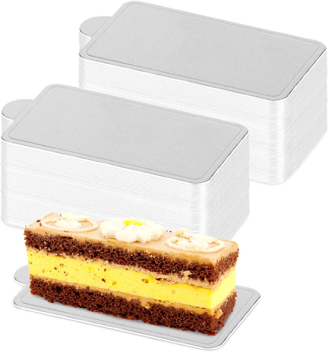 Amazon.com: 200 Mini Cake Bases - Silver Mousse Cake Displays ...