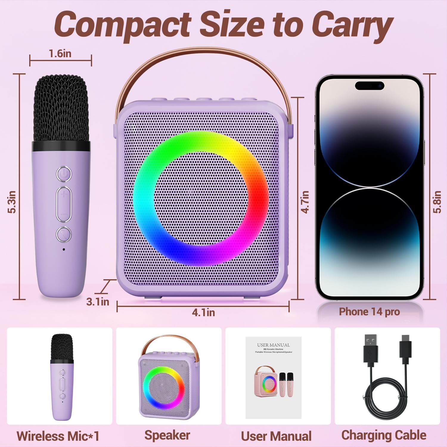 Snapklik.com : Ankuka Toys Karaoke Microphone Machine For Kids, 4-12 ...