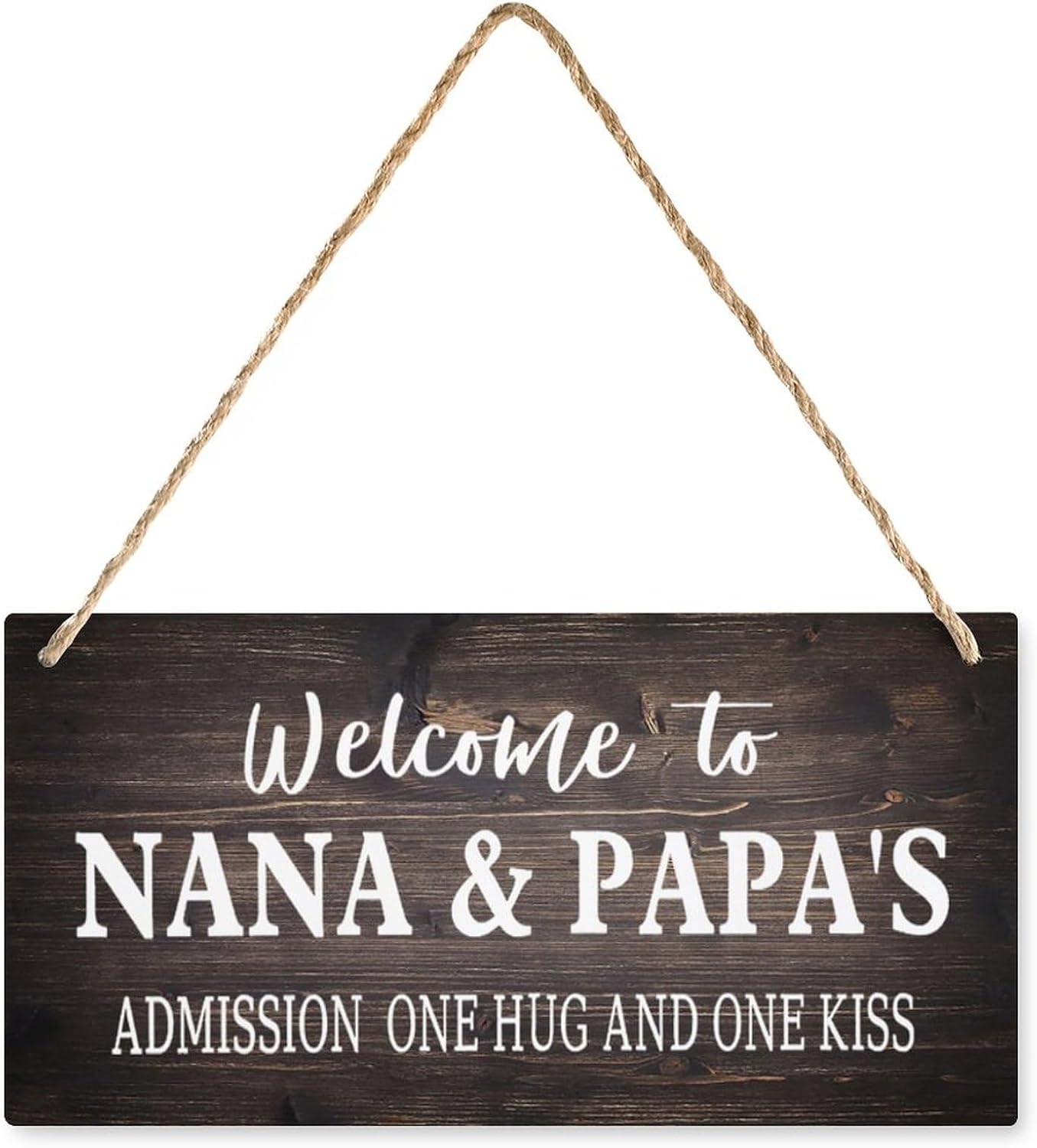 Amazon.com: Hanging Door Sign Welcome To Nana & Papa's Admission One ...