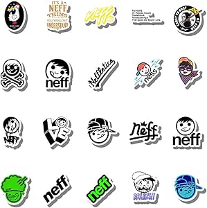 Amazon.com: 20 PCS Stickers Pack Neff Aesthetic Vinyl Colorful ...