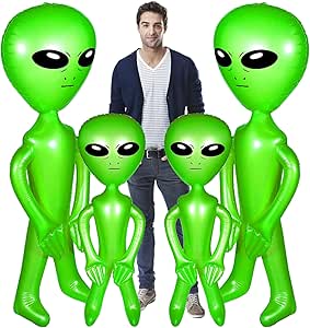 Amazon.com: Inflatable Alien 4PCS 66.93inch 33.46 Inch Blow up Alien ...