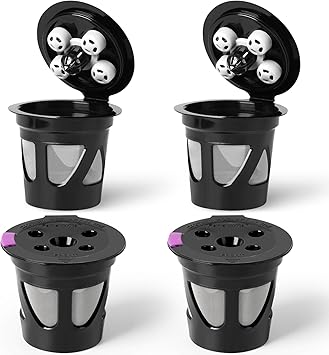 Universal Reusable K Cups for Keurig, 4-Pack Refillable Coffee Pods ...