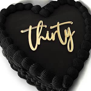 Amazon.com: Acrylic Gold Thirty Cake Topper,30th Birthday Party ...