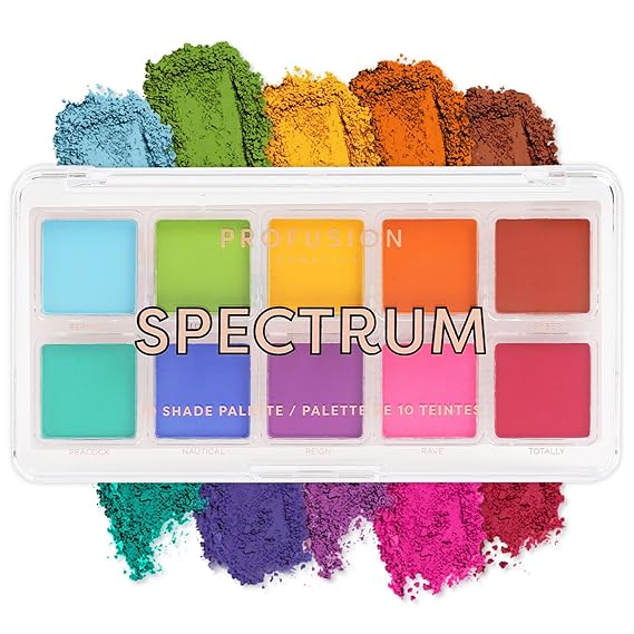 Amazon.com : Profusion Cosmetics 10 Shade Eyeshadow Palette - High ...