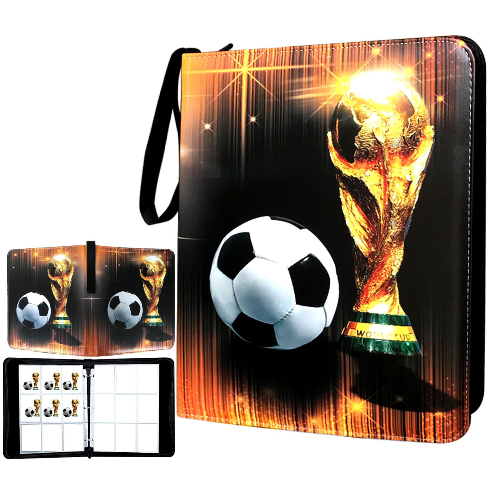 Amazon.com: Trading Card Binder 900 Pockets, Soccer Card Binder Holder ...
