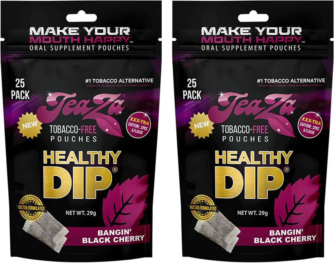 Amazon.com: Teaza Herbal Energy Pouches Tobacco Alternative Nicotine ...