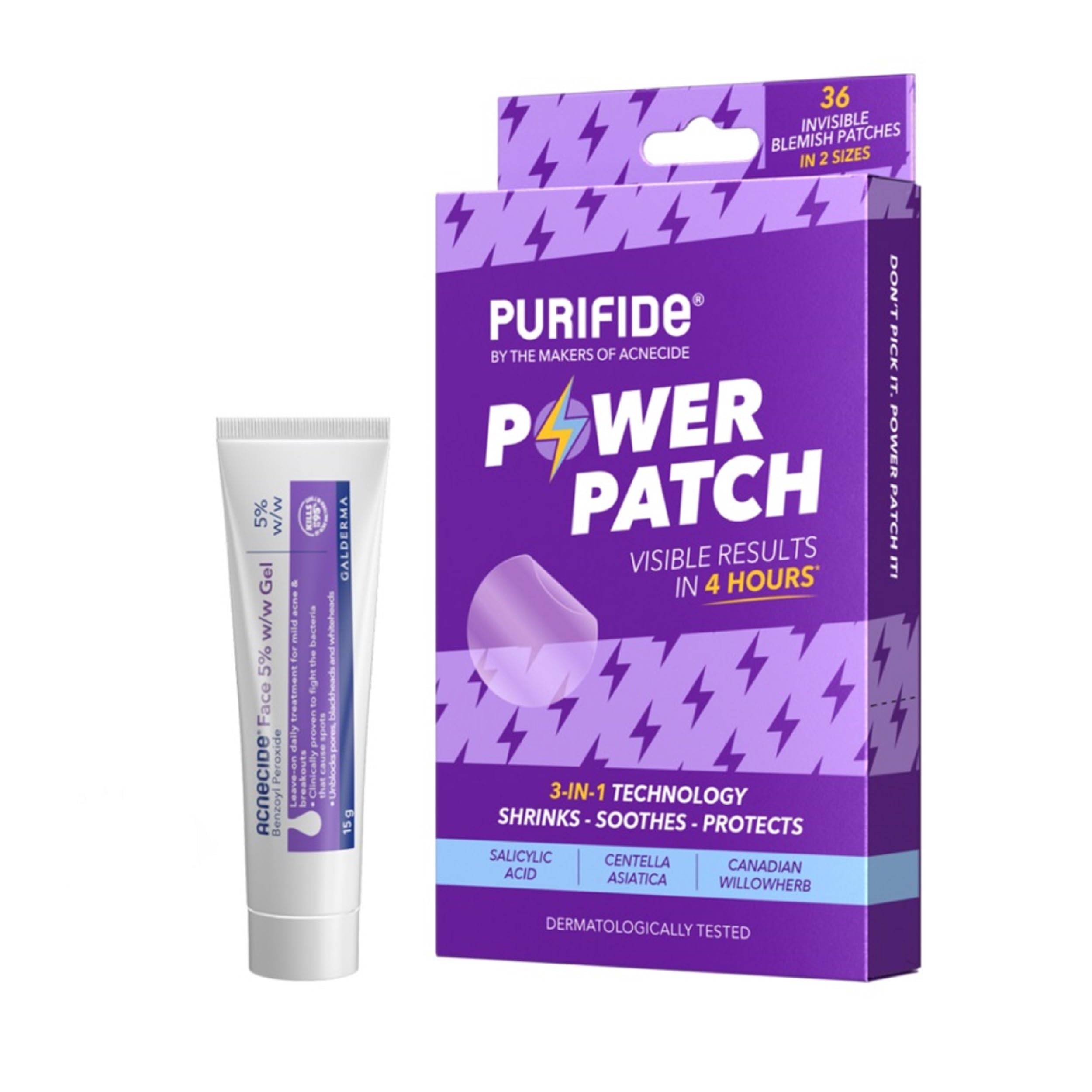 Acnecide + Purifide Spot Saviours Bundle, for Acne & Spot Prone Skin ...