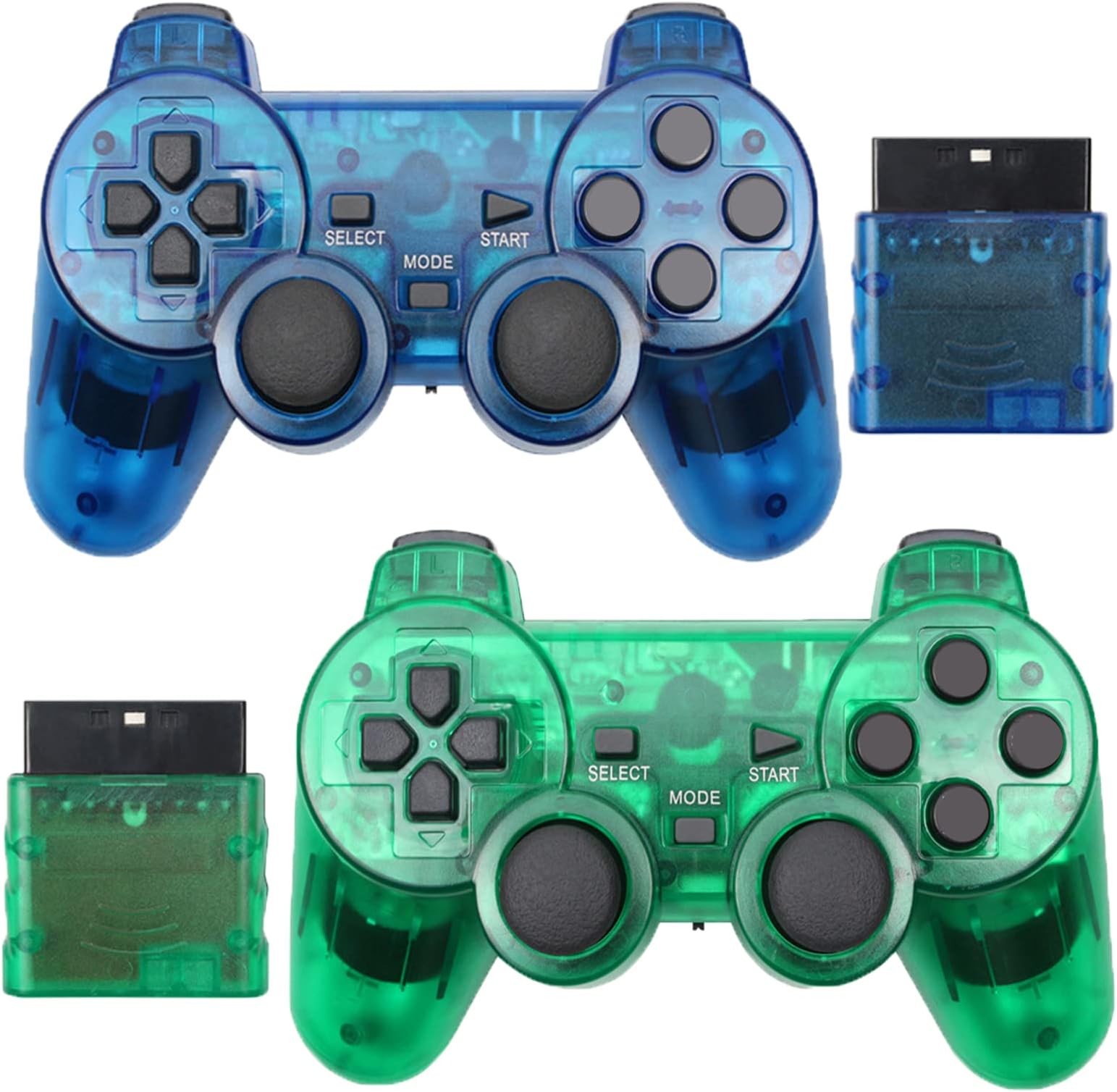 Amazon.com: JINHOABF Wireless Controller for PS2,Built-in Dual ...