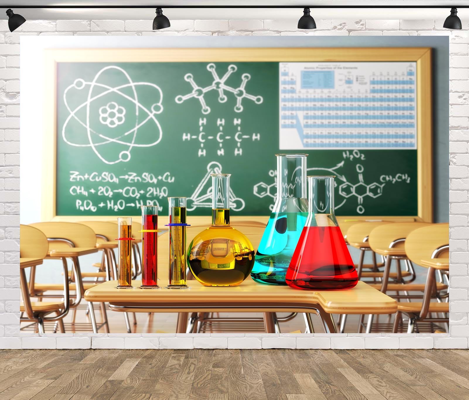 Snapklik.com : 8x6ft Fabric Chemical Science Backdrop School Chemistry ...