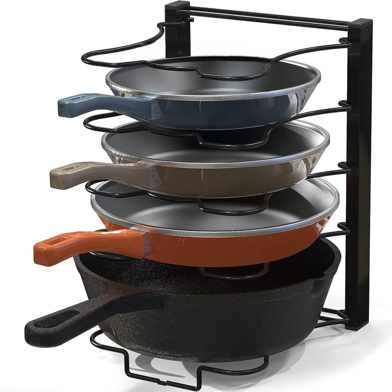 Tisany 5 Tier Pot and Pan Organizers Rack For Cabinet, Pan Organizer ...