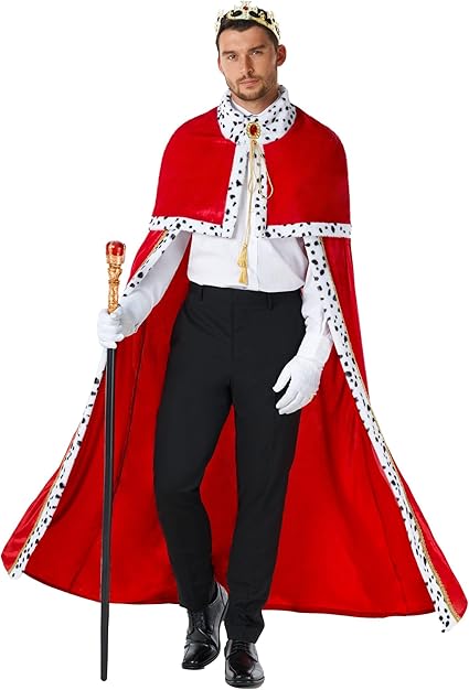 Morph Adult King Costume, Men Royal King Cape, Halloween Costumes Mens ...